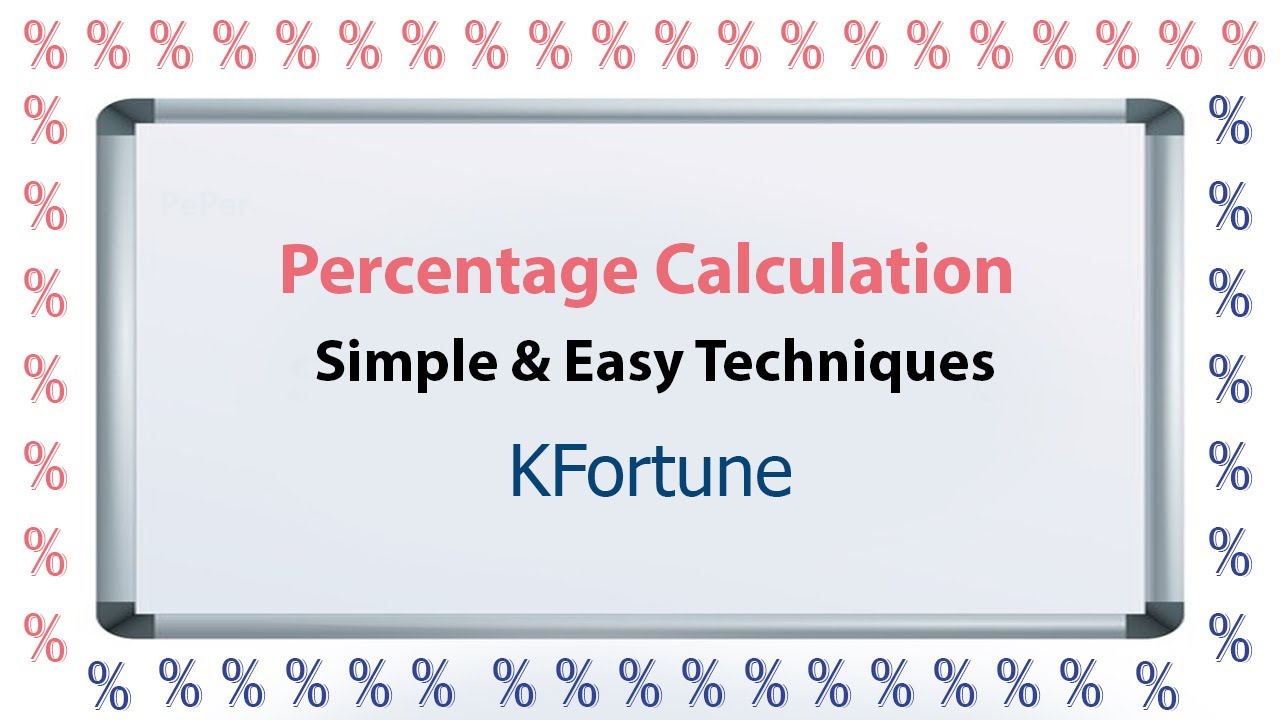 Percentage Calculation in a Simple & Easy Way | Quick & Easy Way to ...