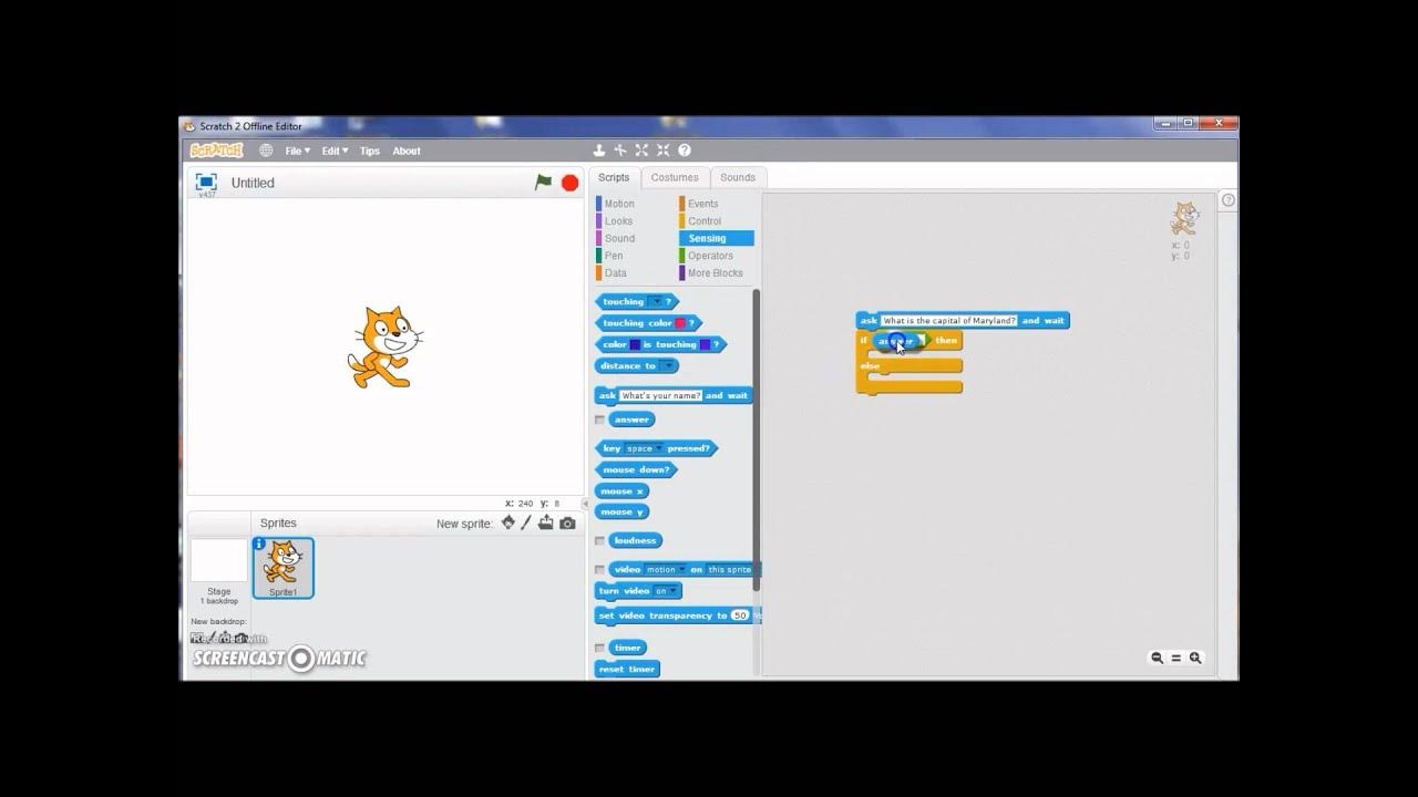 How to use the If(then)/Else Block in Scratch Programming - YouTube