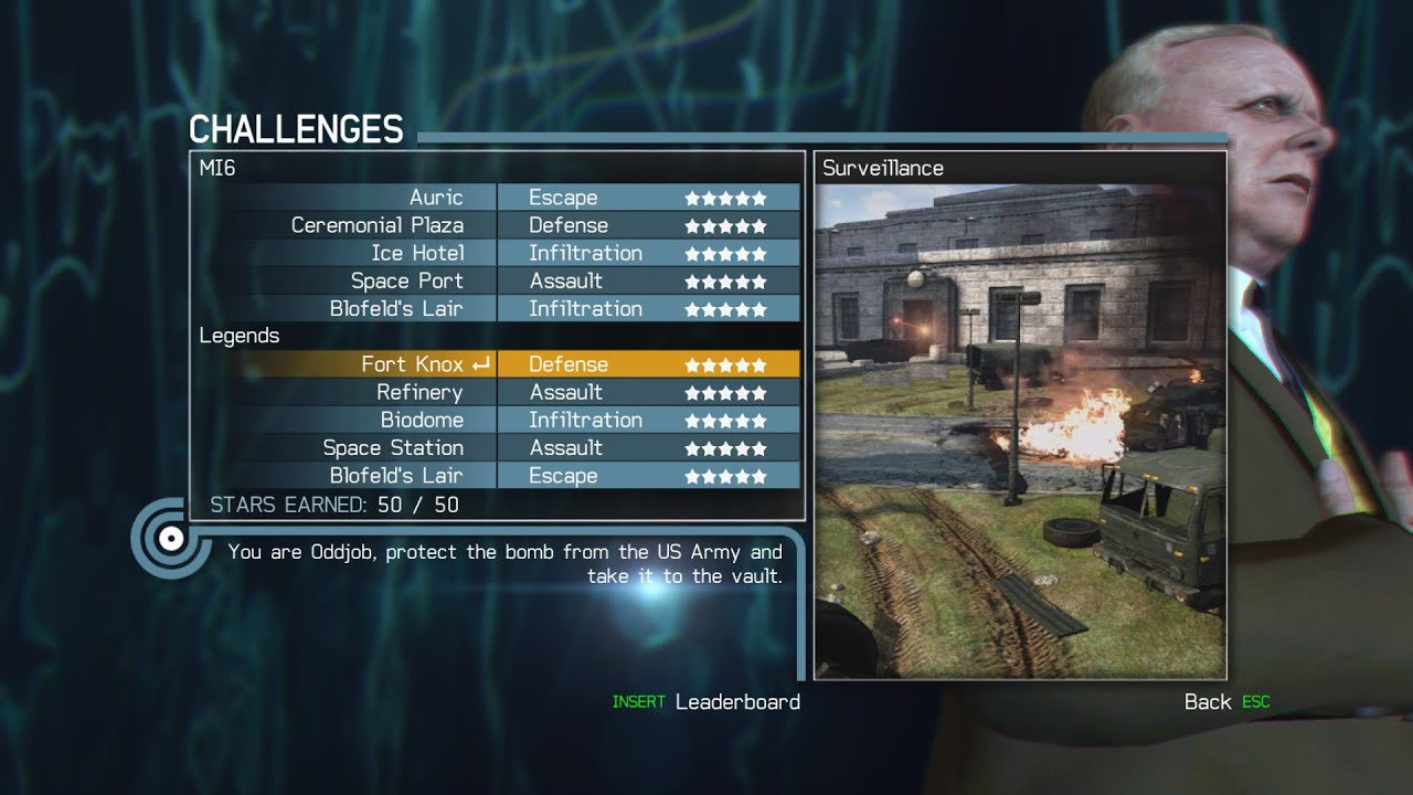 007 Legends: Challenges Fort Knox - Defense - 5 Stars - YouTube
