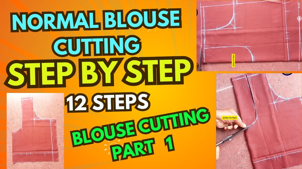 Blouse cutting |Easy method|Normal blouse cutting|Back cutting ️|Part 1 ...