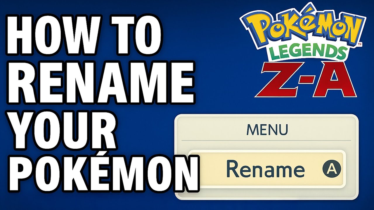 How to Rename or Nickname Your Pokémon in Pokémon Legends Z-A (Name ...