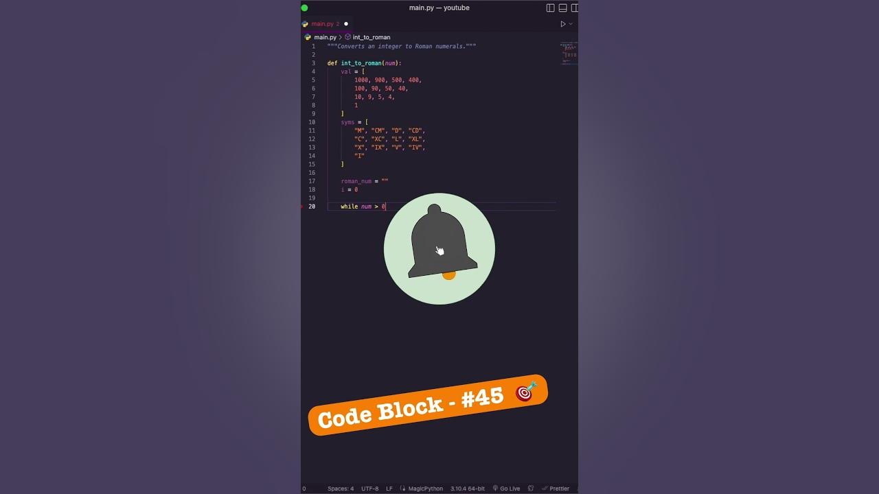 Python Basics: Convert Your Integers to Roman Numerals Easily! #shorts ...