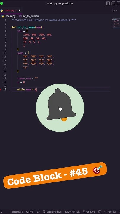 Python Basics: Convert Your Integers to Roman Numerals Easily! #shorts - YouTube