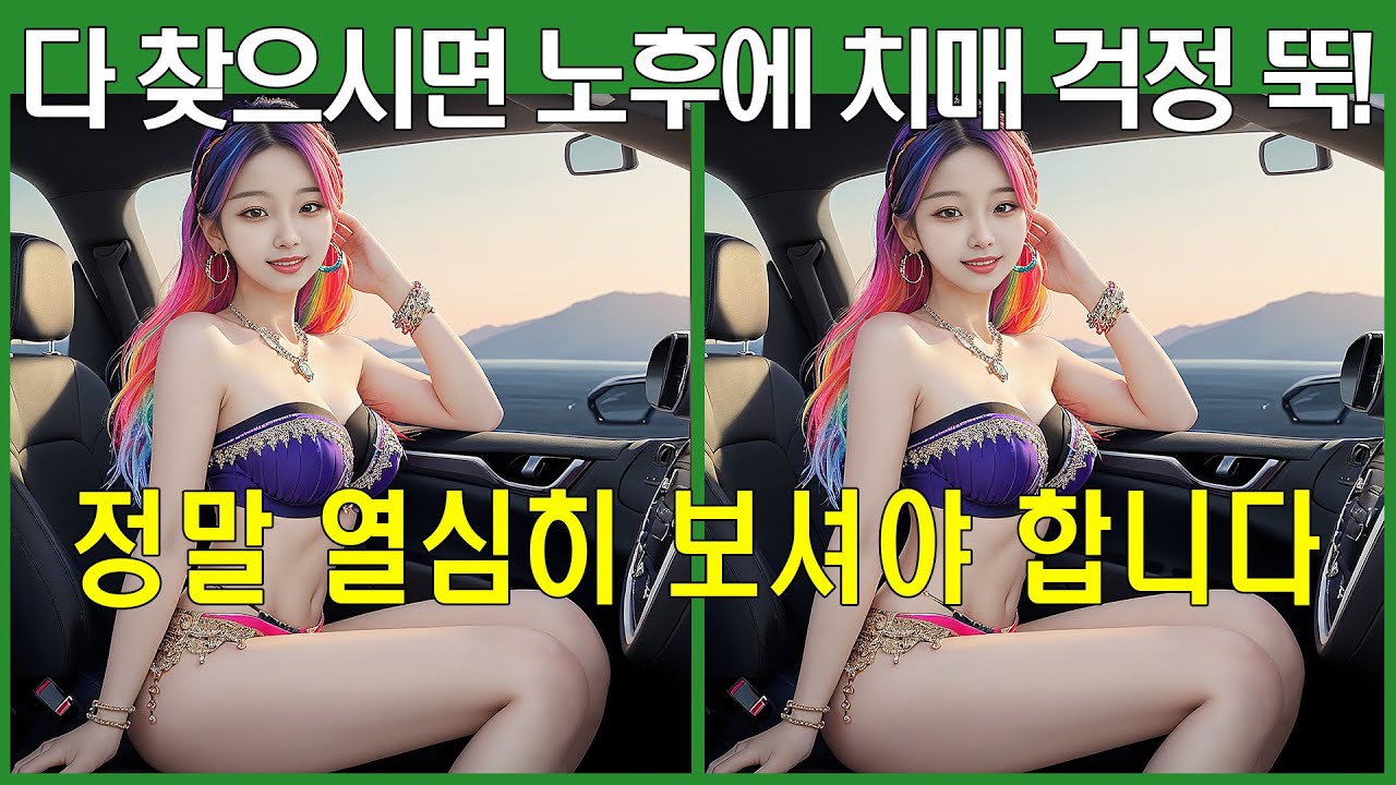 다른 그림 찾기 틀린 그림 찾기 눈썰미가 좋아도 잘 못 찾습니다 집중력을 키우셔야 치매 예방 다 찾으시면 상위 3에