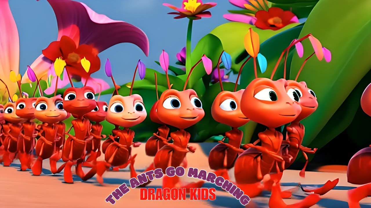 The Ants Go Marching | Dragon Kids Nursery Rhymes & Kids Songs - YouTube