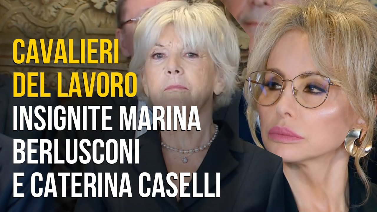 Caterina Caselli e Marina Berlusconi tra i nuovi Cavalieri del Lavoro - YouTube