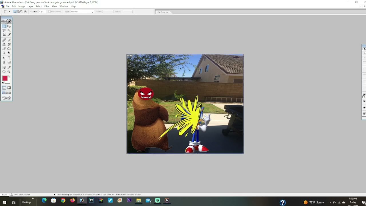 Sonic Pees On Knuckles