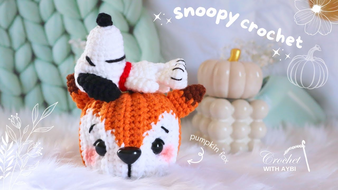 Snoopy Pumpkin Crochet | 🇺🇲🇪🇦 Sub | Free Pattern and Tutorial | Snoopy ...