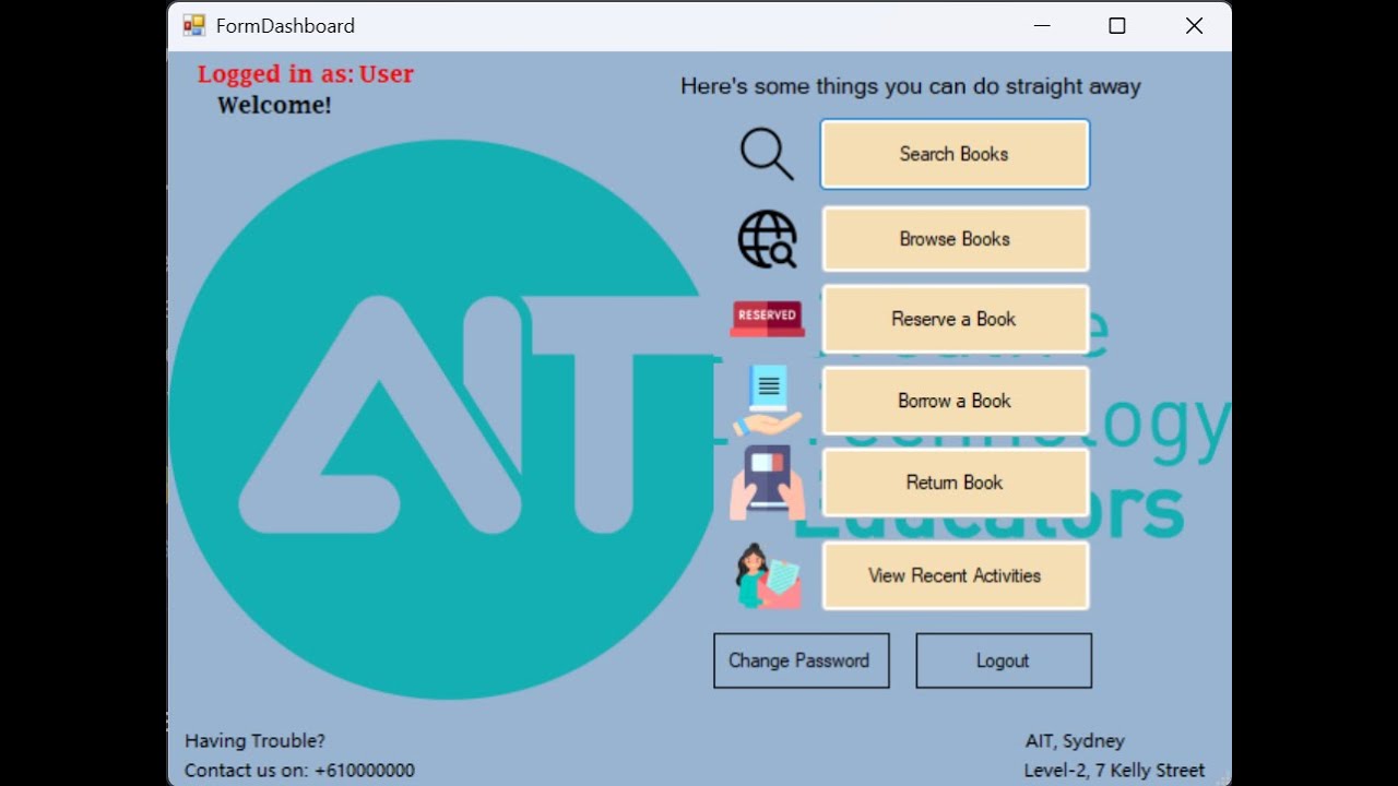 AIT Library Windows Forms Application - YouTube