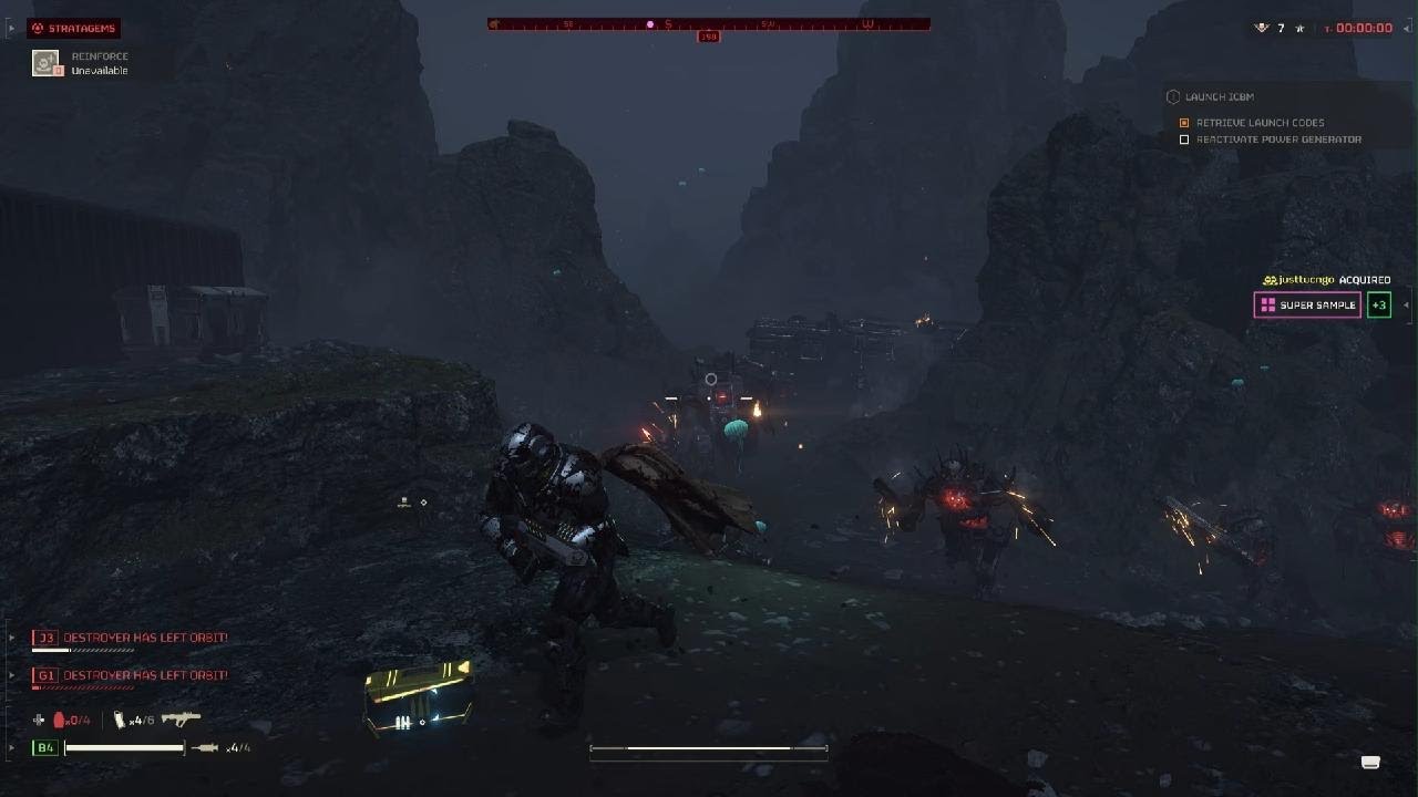 Last Man standing w No Time Picking up Samples & Extracting HELLDIVERS 2 - YouTube