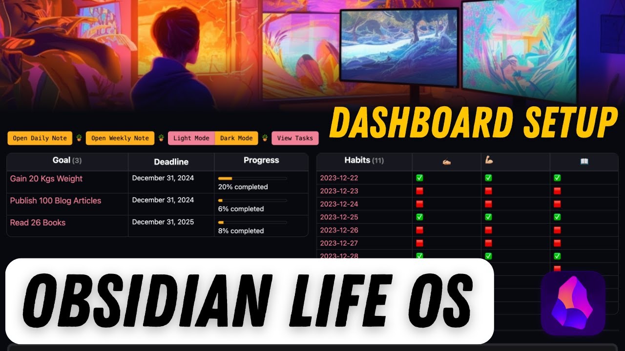 Obsidian Dashboard Setup: Plan & Track Your Life in 2024 With Obsidian ...