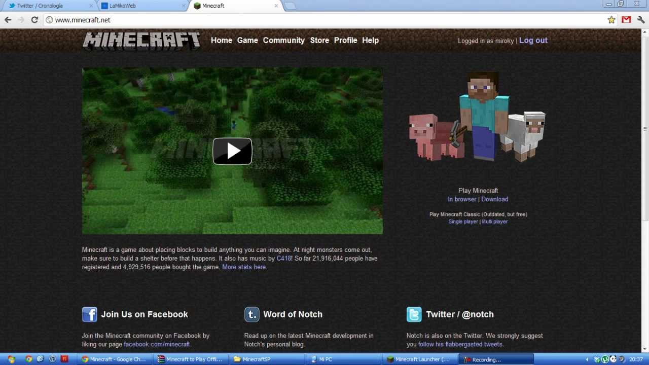 Minecraft Offline - Tutorial - YouTube