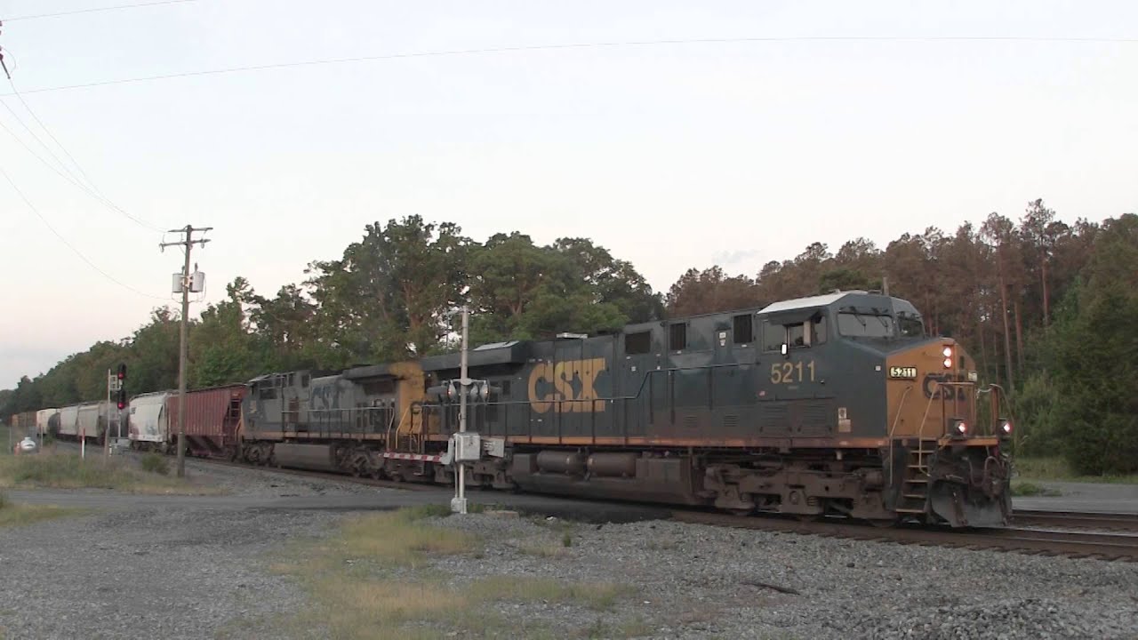 Amtrak regional 86 passes CSX Q416 20 Elmont VA 5 20 14 - YouTube