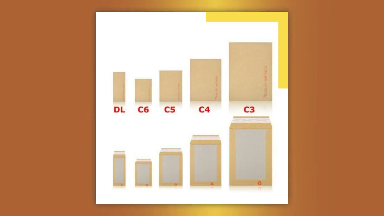 Board Backed Envelopes Brown/ Manila - Size C6/A6 - YouTube