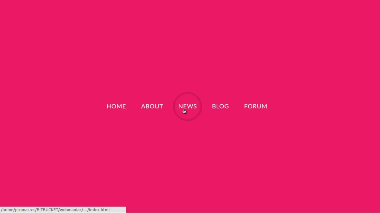 CSS3 Menu Circle Hover Effect Prototype 10 | Меню с эффектом круга при наведении - YouTube