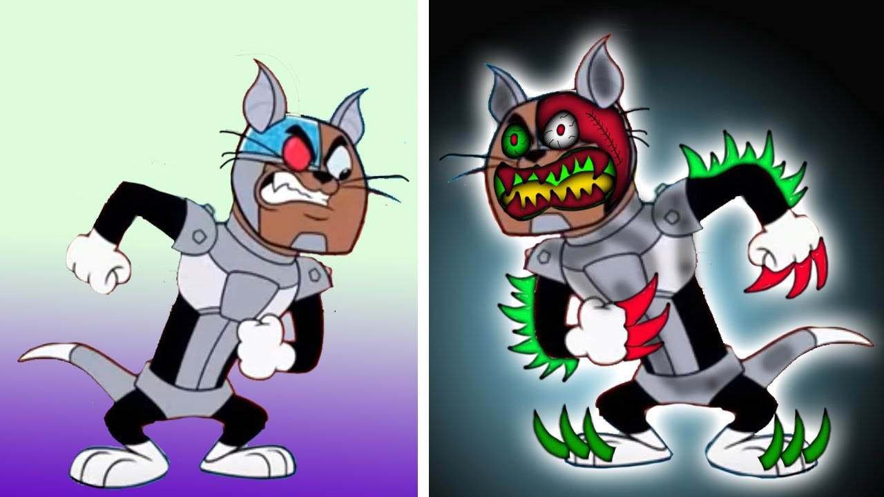 Cy And Beasty Characters | Teen Titans GO! As Horror Version | Speed ...