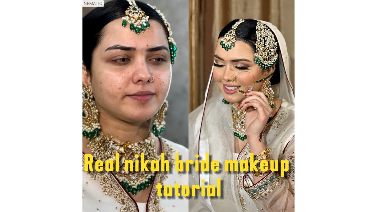 Pakistani nikah bride makeup tutorial. - YouTube