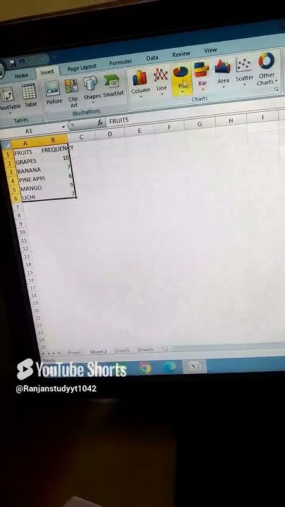 how to make line graph in ms excel / create line graph #msexcel #graph #shorts - YouTube