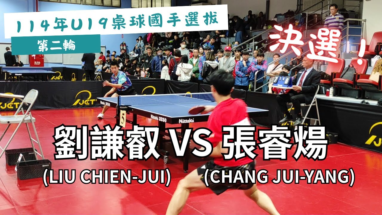 【114年U19桌球國手選拔】 第二輪 🔥決選🔥 劉謙叡(LIU CHIEN-JUI) VS 張睿煬(CHANG JUI-YANG ...