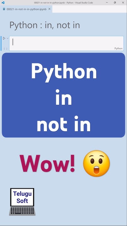 how to use in, not in PYTHON Telugu 🤔 #shorts #python #coding #telugu - YouTube