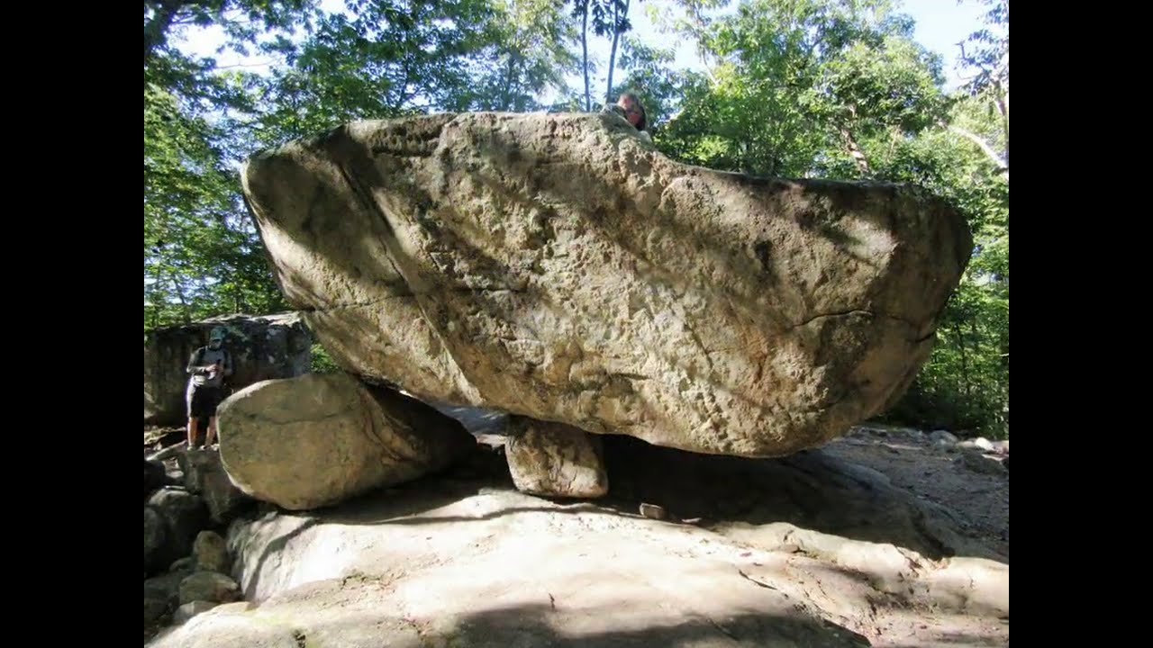 At Tripod Rock in Pyramid Mountain County Park, New Jersey, September ...