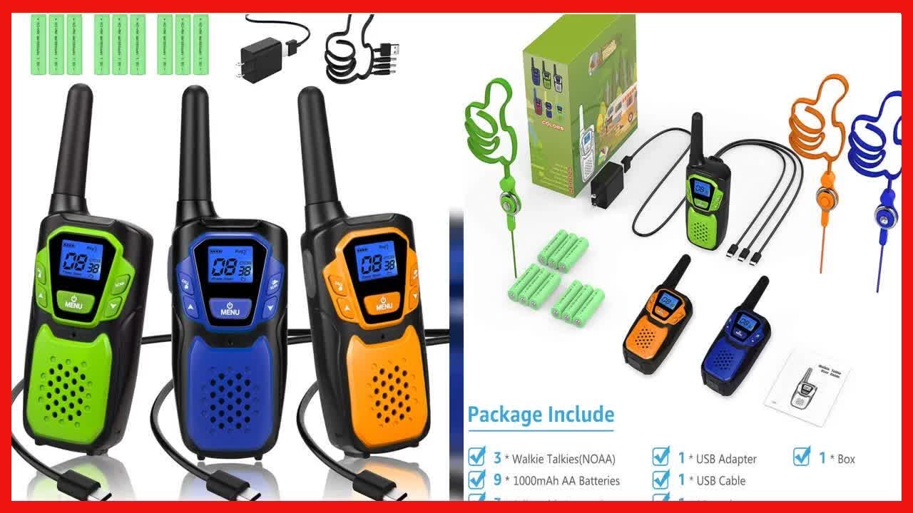Great product - Walkie Talkies 3 Pack, Rechargeable Easy to Use Family ...