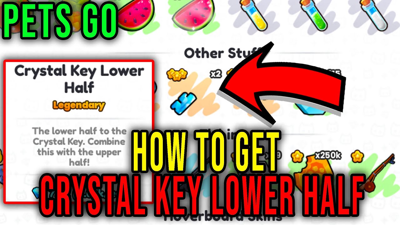 CRYSTAL KEY LOWER HALF - HOW TO GET [PETS GO] - Roblox - YouTube