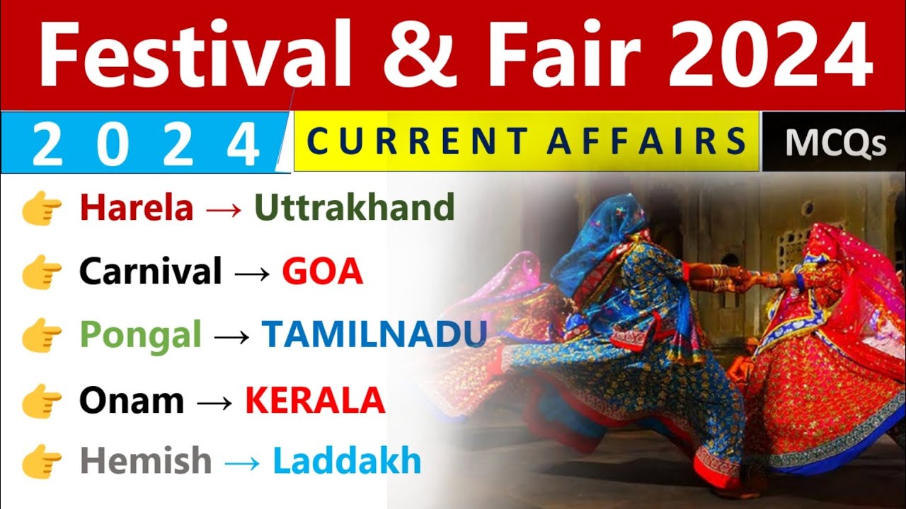 Festival & Fairs 2024 Current Affairs | Festivals | Current Affairs ...