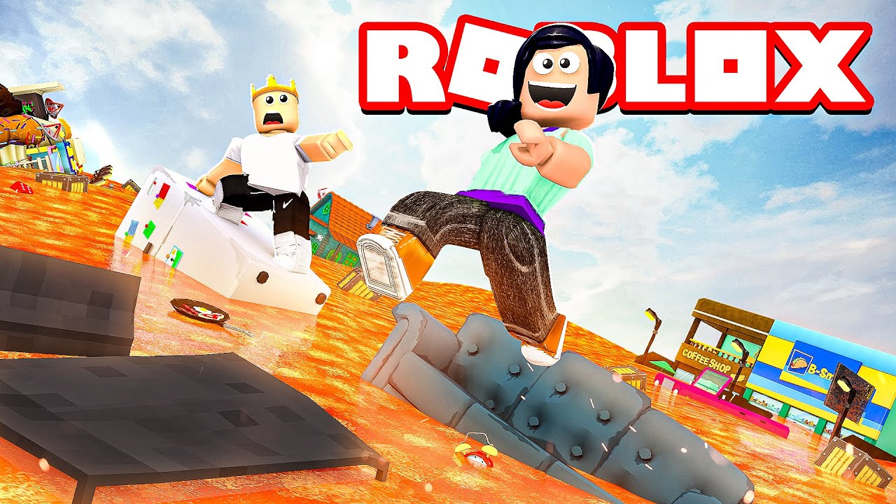 SURVIVING THE FLOOR IS LAVA IN ROBLOX | The Floor Is Lava - YouTube