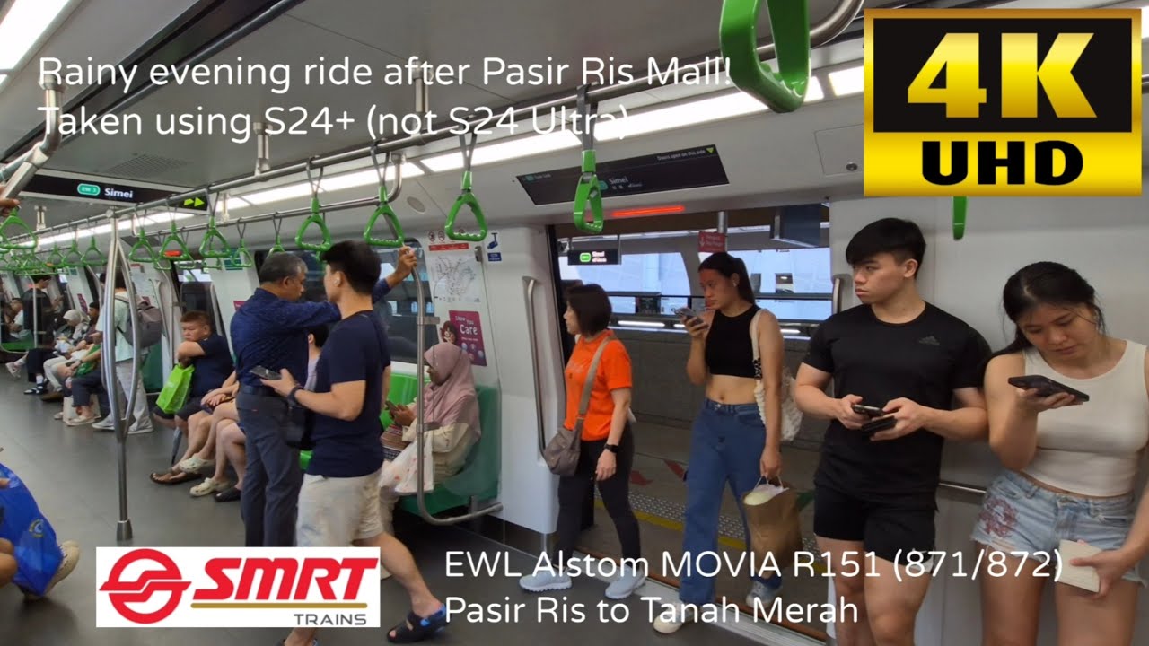 (S24+ Experiment) SMRT EWL Alstom MOVIA R151 (871/872) ride from Pasir ...