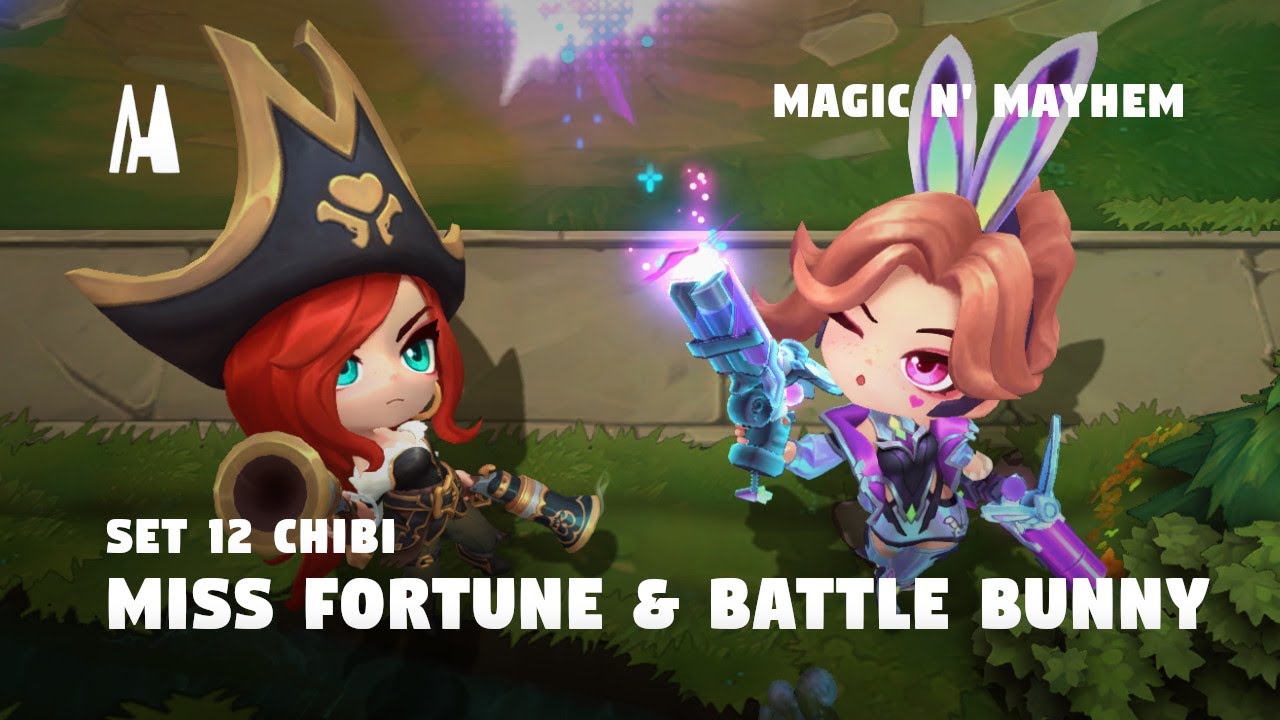 CHIBI MISS FORTUNE & BATTLE BUNNY | EMOTES, FINISHER, BOOM | TFT SET 12 ...