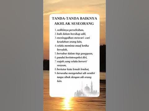 Masya Allah‼️ TANDA-TANDA BAIKNYA AKHLAK SESEORANG #akhlak #storyislami #shorts - YouTube