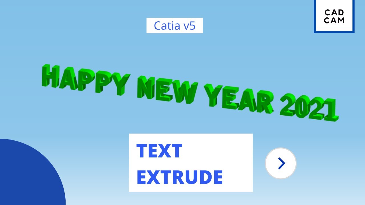 CATIA TUTORIAL FOR BEGINNERS / TEXT EXTRUDE (PAD) / 3D TEXT / CATIA v5 ...
