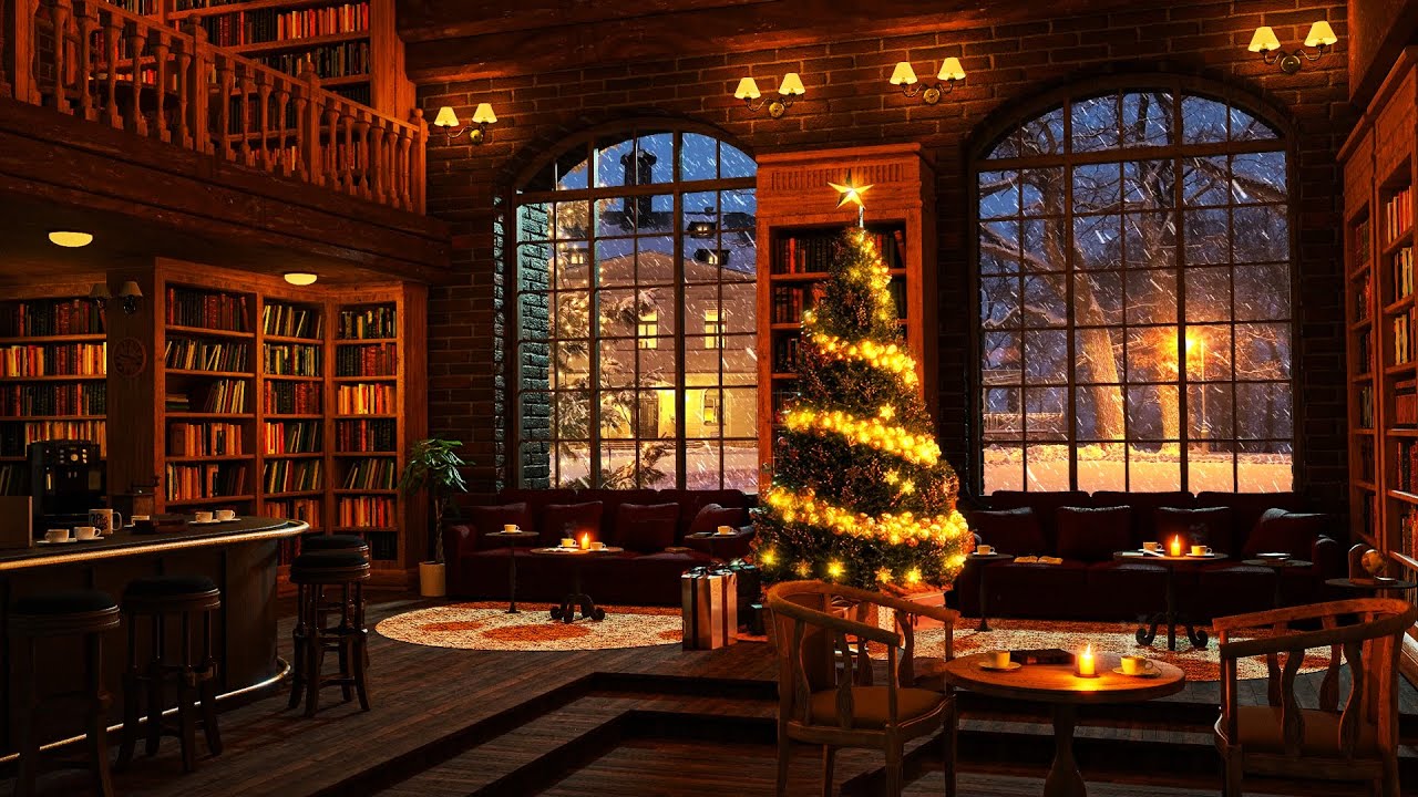 8 Hours Instrumental Christmas Music with Cracking Fireplace - Cozy ...