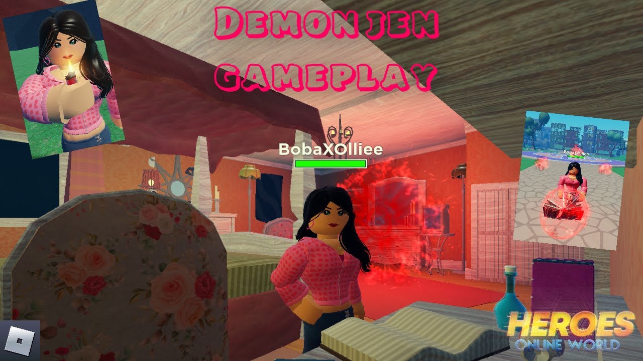 Demon Jennifer Gameplay 🩷💫| Heroes Online World | HOW | Roblox - YouTube