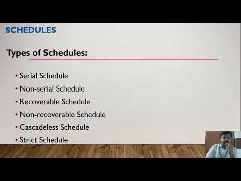 Schedules | DBMS | Dr. N. Ramshankar, ASP/CSE, RMDEC - YouTube