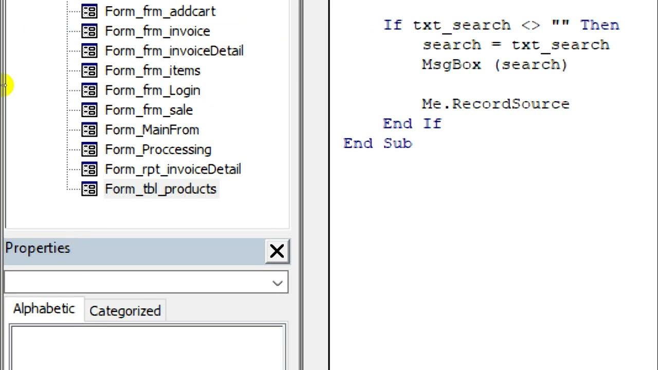 Search in Access use VBA | ThiaReuth - YouTube