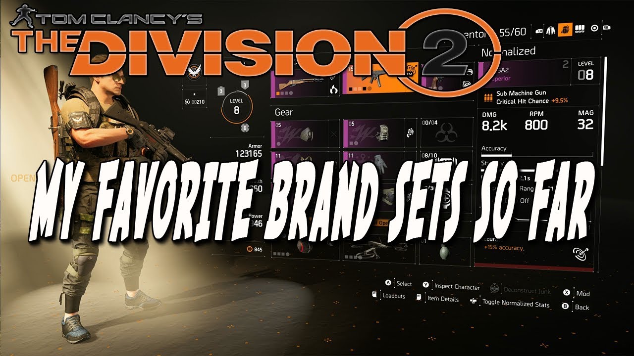 The Division 2 - My Favorite Brand sets so far - YouTube