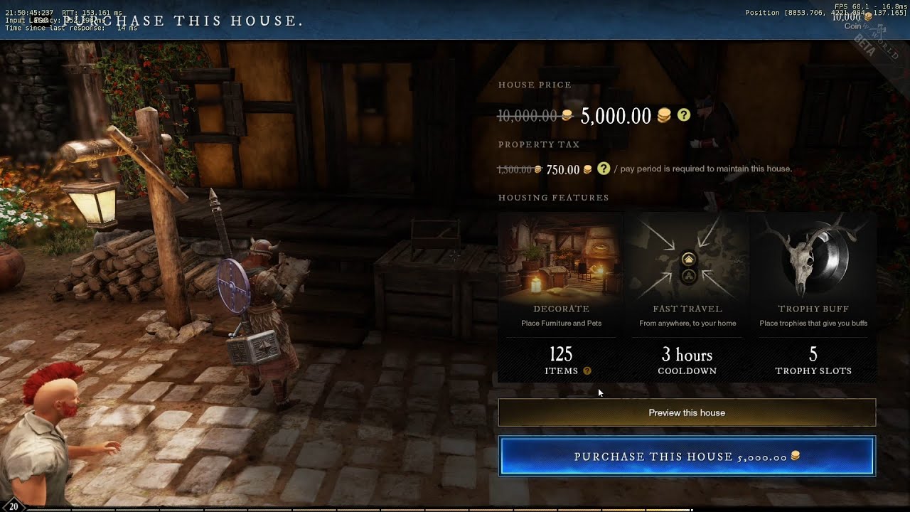 New World (PC)(English) #7 [Closed Beta] Fast way to Buy House (Read ...