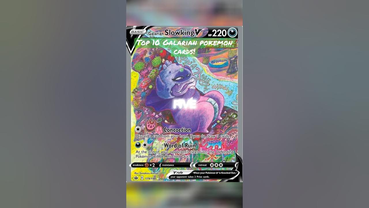 Top 10 All Galarian Pokemon Cards Shorts Pokemon Galarian Birds Zapdos Moltres Articuno