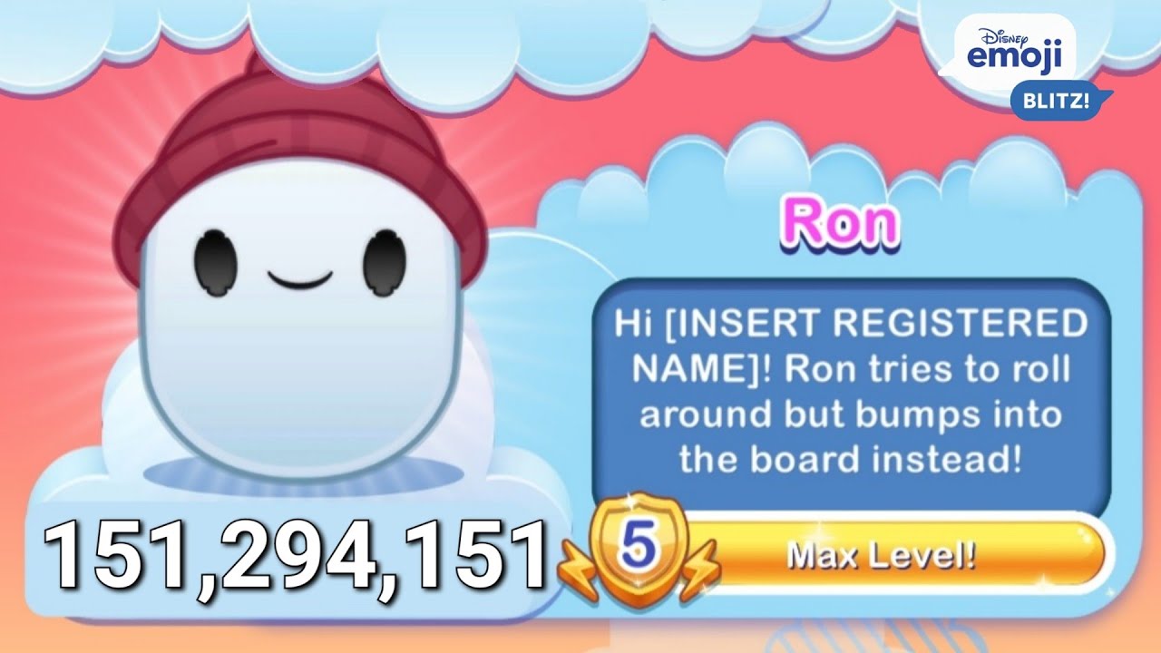 Disney Emoji Blitz - Ron (Level 5) - Ron's Gone Wrong - HIGH SCORE 151M ...