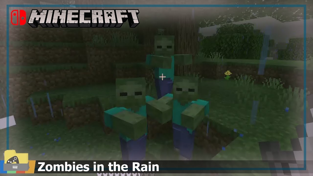 Zombies in the Rain | Minecraft Bedrock (NSW) - YouTube