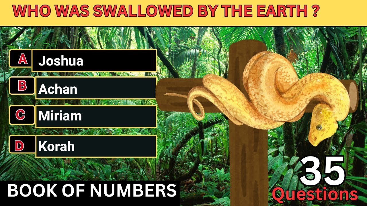BOOK OF NUMBERS QUIZ - 35 BIBLE QUESTIONS TO TEST YOUR BIBLE KNOWLEDGE ...