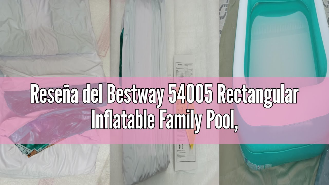 Reseña del Bestway 54005 Rectangular Inflatable Family Pool, Green, 201 ...