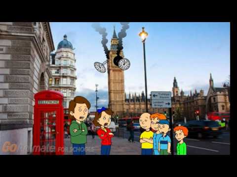 Caillou Rosie Daisy and Cody Destroy Big Ben Clock Tower (2018 Old Video)