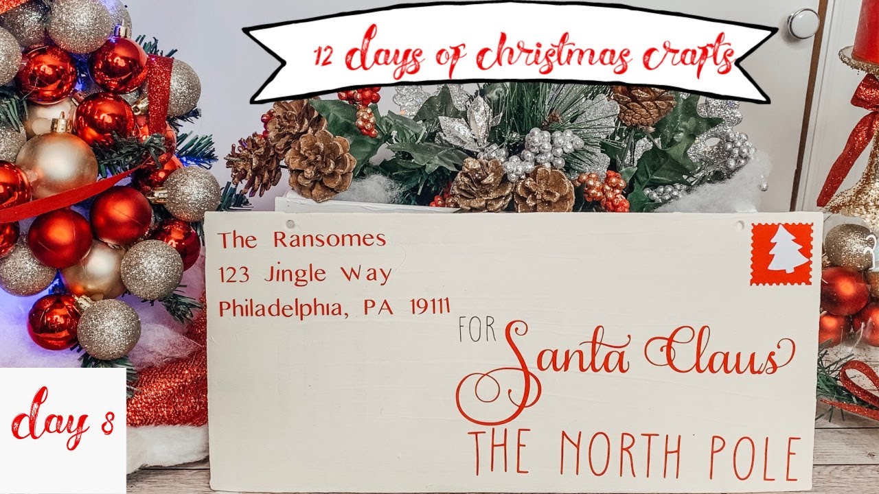 Dollar Tree DIY Letter to Santa Sign | 12 Days of Christmas Crafts ...