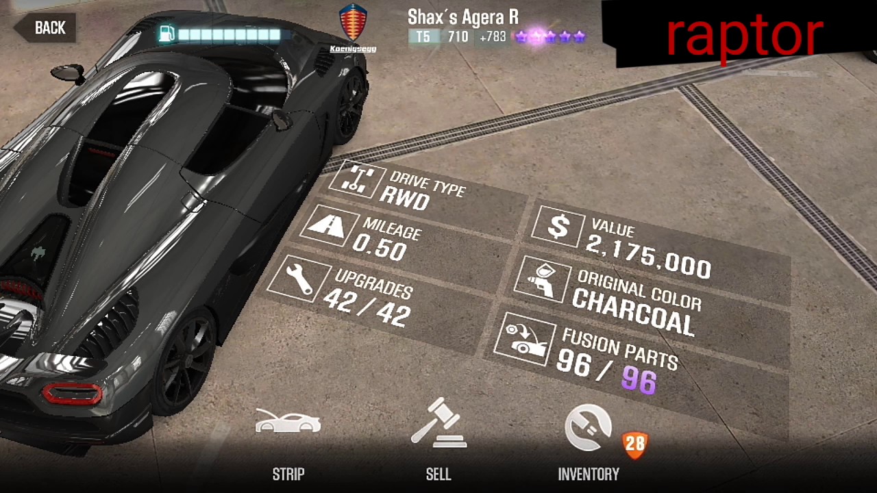 CSR2: Shax's Agera R Maxed Out Tune 1/2 Mile (10.529s) - YouTube