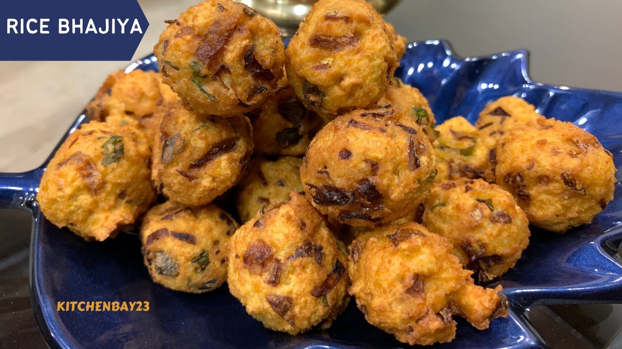 Rice Bhajiya | Left Over Rice Recipes | Rice Pakora | How to make ...