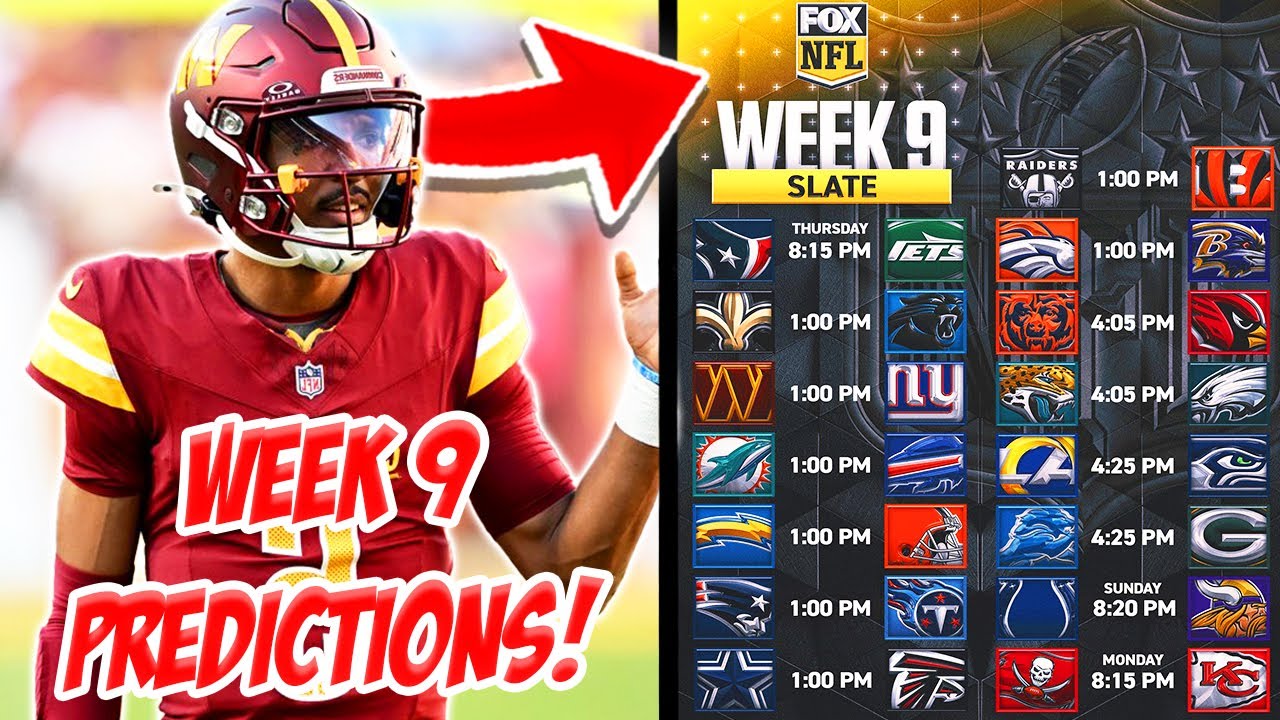NFL Week 9 Predictions And Picks 2024! LET'S KEEP IT GOING! 🔥 - YouTube