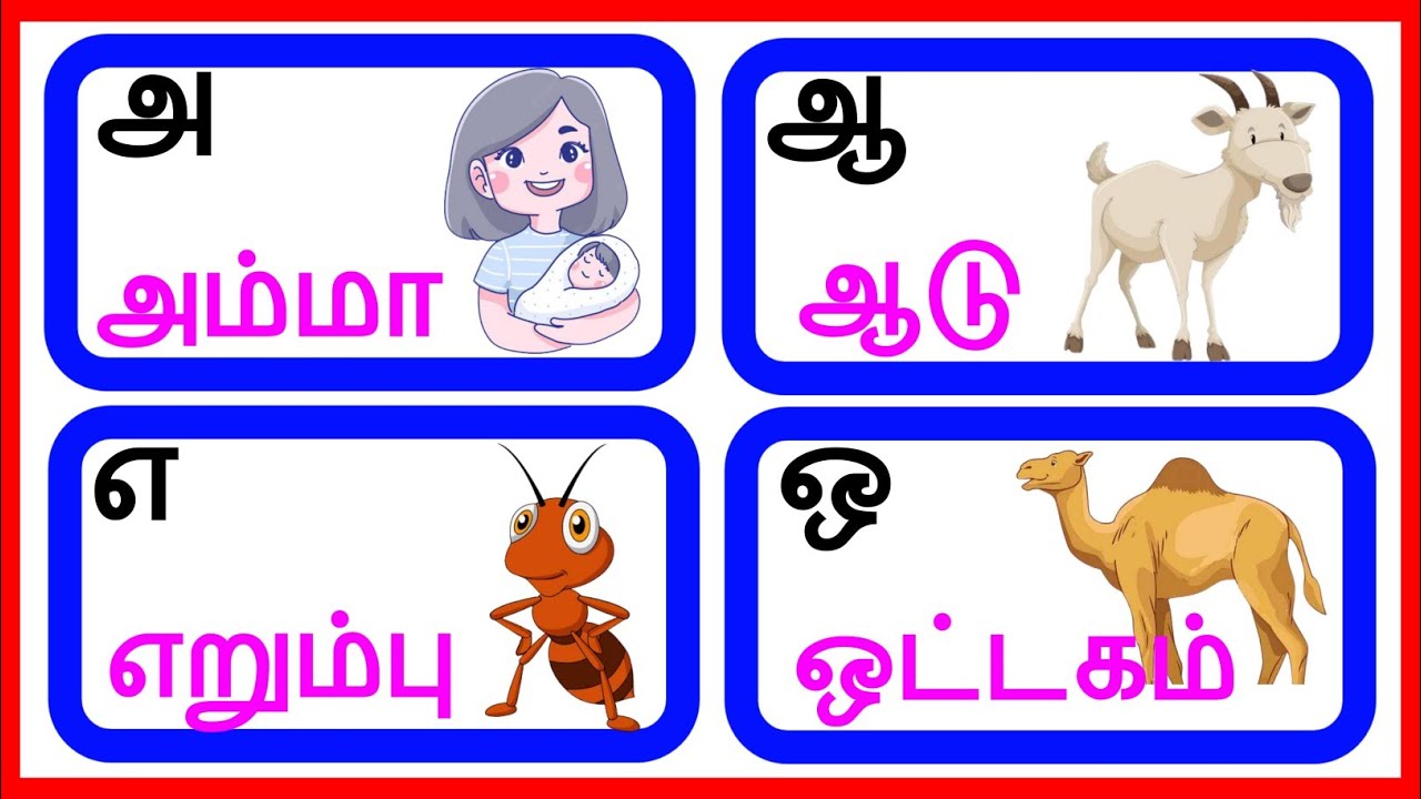 உயிர் எழுத்துகள்|uyir eluthukkal chu chu tv|learn tamil alphabets ...
